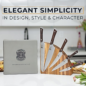 Elegant OTTAVA Magnetic Knife Block Attaches 10 Knives - Sanitary Magnetic Knife Holders - Magnetic Knife Holder Gift - Magnetic Knife Blocks Elevate Kitchen Space