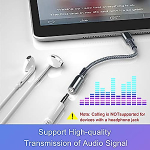 USB C to 3.5mm Adapter,Type C 1/8 Inch Headphone Jack Audio Aux Converter for Samsung Galaxy A53,S20 S21 S22 Ultra Plus Note 10 20,Google Pixel 5 XL,iPad Pro Air 4 4th 5th 2021 Mini 6 6th Generation
