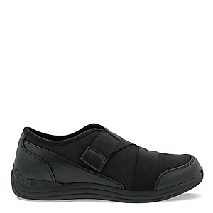 Drew Aster Womens Cross Strap Comfort Shoe, Black Combo,9.5 Wide (D)