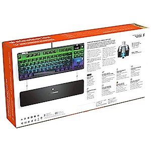 SteelSeries Apex Pro TKL HyperMagnetic Gaming Keyboard - Adjustable Actuation - Esport TKL Format - OLED Display - RGB - PBT Keys - USB-A - Nordic QWERTY