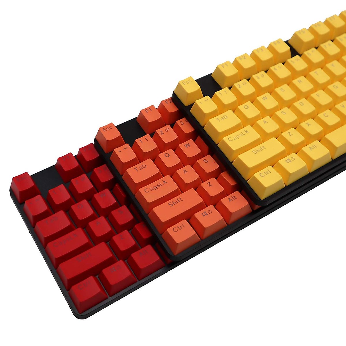 Heave 104Pcs Keycaps Set,PBT Keycaps Double Shot Backlight Keycaps for MX Mechanical Gaming Keyboard Replacement Key Cap(Only Including Keycaps) Grey