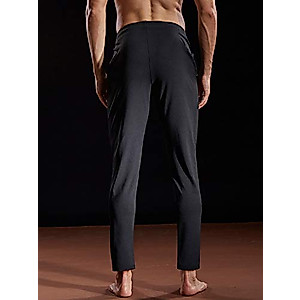 NELEUS Men's 2 Pack Athletic Workout Running Tapered Pants,7006,Black,Navy Blue,US XL,EU 2XL