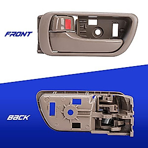 LCWRGS 4Pcs Interior Inside Door Handles Replacement for Toyota Camry 2002 2003 2004 2005 2006, Inner Door Handle Front/ Rear Driver & Passenger Side - Beige