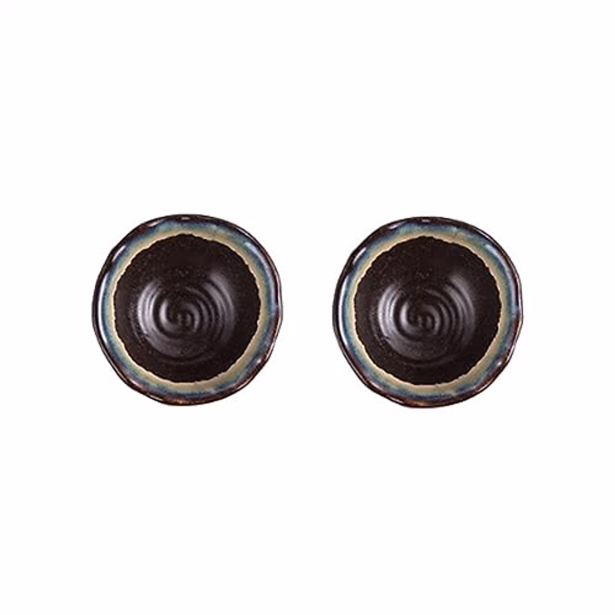 TRESORS Appetizer Plates Snack Bowls 4.1 Inch Porcelain Soy Sauce Dip Bowl Appetizer Plate Japanese Dinnerware Set Sushi Sauce Ketchup Salad Dressing Dish Salad Plates Dinner Plates (Color : C)