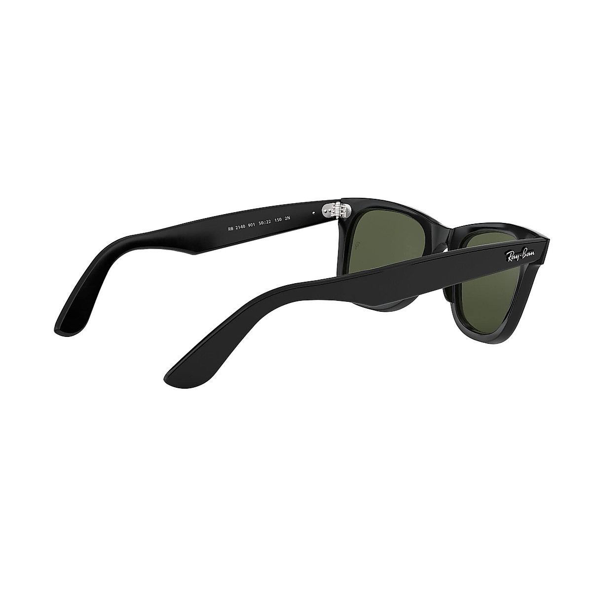 Ray-Ban RB2140 Original Wayfarer Sunglasses, Black/Green, 50 mm
