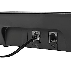 Seefeful 100Feet Long Telephone Extension Cord Phone Cable Line Wire, with Standard RJ11 Plug and 1 in-Line Couplers and 30 Cable Clip Holders-Black (100 Feet)