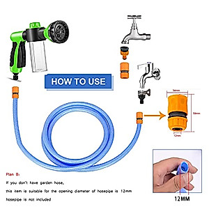 Pup Jet Wash Hose Nozzle Foam Sprayer Attachment Soap Dispenser Bottle Washing Shower Pet Bathing Tool for Dog Horse (green)