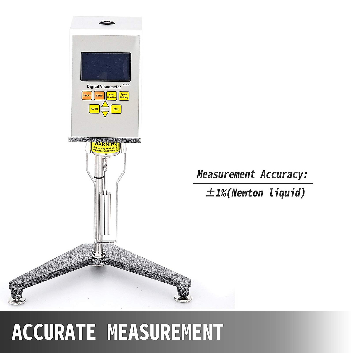 VEVOR Digital Viscometer 1-100000 mPa.s Digital Rotary Viscometer NDJ-9S Fluidimeter Tester Meter Accuracy Plus or Minus 2% Newton Liquid Viscometer Digital Portable (NDJ-9S)