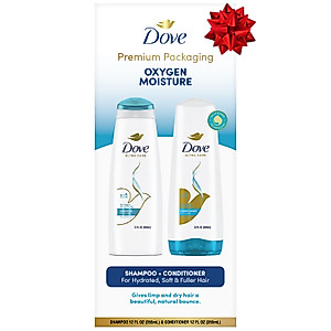 Dove Shampoo and Conditioner Set, Oxygen Moisture – Volumizing Hair Treatment for Fine Hair, 12 Oz Ea