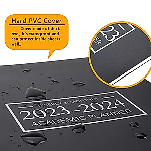 Office Planner Jan 2023- Dec 2024 Monthly Calendar Planner - 9 × 11 Time Management Personal Planner Hard PVC Cover with Spiral Bound