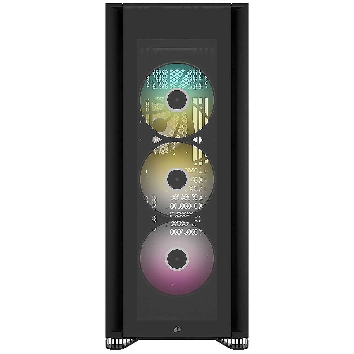 CORSAIR iCUE 7000X RGB Full-Tower ATX PC Case – Three Tempered Glass Panels – Spacious Interior – Easy Cable Management – 4x CORSAIR SP140 RGB ELITE Fans Included – Black