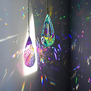 120mm Crystal Prism Suncatcher Window Hanging Sun Catchers AB Colored Crystals Faceted Prism Rainbow Maker Pendant