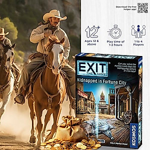 Exit: Kidnapped in Fortune City| Exit: The Game - A Kosmos Game | Family-Friendly, Card-Based at-Home Escape Room Experience for 1 to 4 Players, Ages 12+