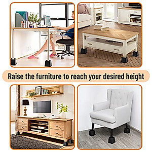 Mr. Pen- Adjustable Bed Risers, Furniture Risers, Set of 4 Risers, Elevation in Heights 3, 5 or 8 Inch, Table Riser, Risers for Bed Frame, Bed Height Risers, Bed Raiser, Bed Frame Riser, Desk Risers
