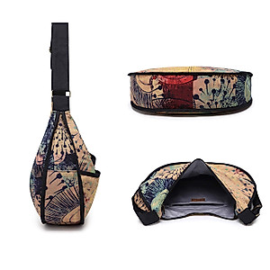 OPQRSTU Womens Hippie Large Sling Shoulder Boho Handbag canvas Crossbody Bags (Purple)