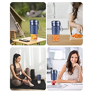 SHUKUBOKU Portable Blender, 10oz, USB Rechargeable, Green, Easy Operation, Magnetic Lid