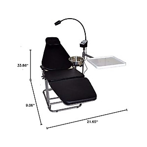Dental Power Portable Foldable Dental Chair &Operating LED Lamp & Nylon Bags& Doctor's Chairs(Saddle Horse Chair+Square Chair)