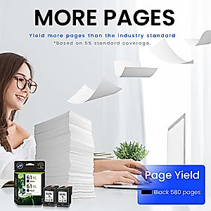 61XL Black High Yield Ink Cartridges | Replacement for HP 61XL 61 (2 Black) Ink | for OfficeJet 4630 2622 2620 4635 4632, for Envy 4500 5530 4502, for DeskJet 2540 2050 3060 1000 1510 Printer