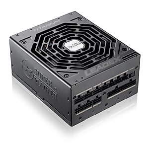 Super Flower Leadex Titanium 850W 80+ Titanium, ECO Fanless & Silent Mode, Full Modular Power Supply, Dual Ball Bearing Fan, 10 Year Warranty. SF-850F14HT
