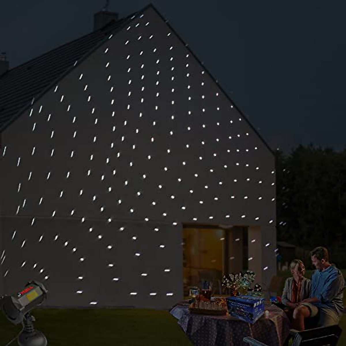 LedMAll Bluetooth Motion Full Spectrum 7 Color White Star Effects Laser Christmas Decorative Lights Remote Control