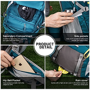 MOUNTAINTOP 40L Hiking Backpack Travel Daypack with Rain Cover for Outdoor Backpacking, Camping