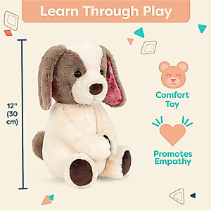 B. toys- B. softies-12" Plush Dog - Huggable Dog Stuffed Animal Toy – Soft & Cuddly Plush Puppy – Washable – Babies, Toddlers, Kids- Happy Hues- Cupcake Pup- 0 Months +
