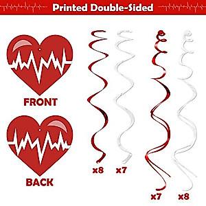 Levfla 30pcs Nurse Party Hanging Swirls Decoration for Nurse Graduation Party,Nurse Appreciation Week,Nurse Life Medical Theme Party Supplies Ideas RN BSN Whirls Favor