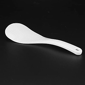 pizarra Kitchen Dotted White Plastic Flat Rice Scoop Paddle Meal Spoon