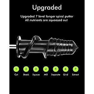 SiFENE Slow Masticating Juicer Machine, 3” Wide Dual Chute Cold Press Juicer with Anti-Clog Function, Ideal for Celery, Wheatgrass, Fruit and Vegetable Juice Extractor, BPA-Free, Easy to Clean