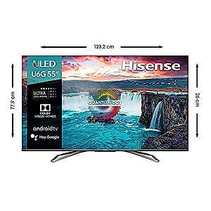 Hisense ULED Premium 55U8G QLED Series 55-inch Android 4K Smart TV with Alexa Compatibility, 1500-nit HDR10+, Dolby Vision IQ & Atmos, 120Hz, HDMI 2.1, Game Mode Pro