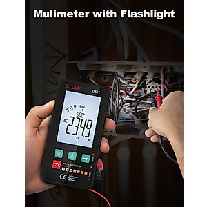 QLUUE Digital Multimeter, 5999 Counts Multimeter with Smart Mode, NCV Test, DC/AC Voltmeter Tests Voltage, Resistance, Frequency, Continuity and Live Cables, Multi Tester for Household, Automotive