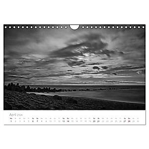 Dark surf - North Sea and Mediterranean Sea landscape photographs by Niko Korte (Wall Calendar 2024 DIN A4 Landscape), CALVENDO 12 Month Wall Calendar