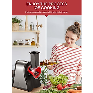 Electric Cheese Grater 150W Cheese Shredder for Home Kitchen Use, One-Touch Control Electric Slicer Shredder Ideal for Cheese, Cucumber, Carrot