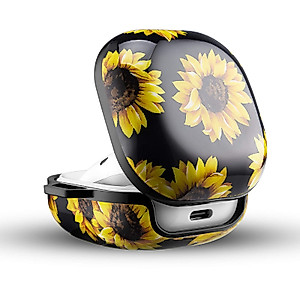 GOLINK Floral Full Body Protection Hard PC Cover with Printing Designs Compatible with Samsung Galaxy Buds Live(2020 Release)/Buds Pro (2021 Release) Charging Case-Sunflower