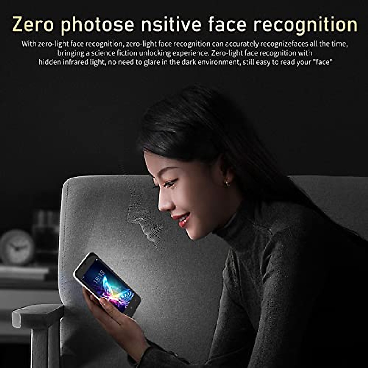 Unlocked Cell Phone, 4.5in White Mobile Phone for Smart Phone 4GB RAM 32GB ROM Dual SIM Phone, MTK6889 Deca Core, 5MP 13MP Camera, 4950mAh Battery