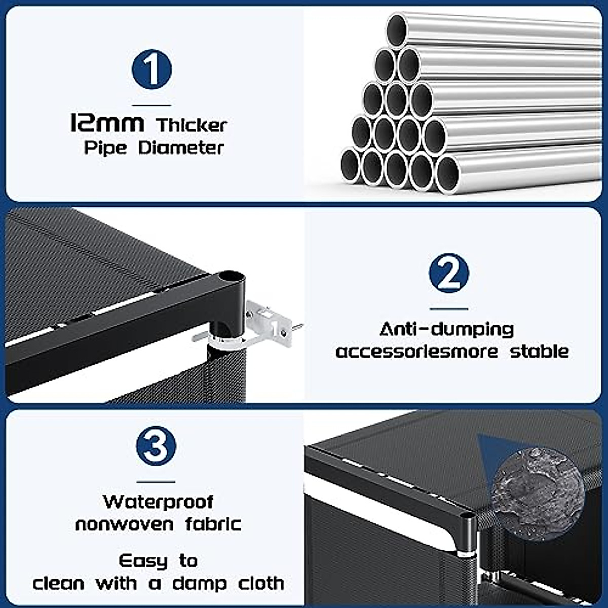 Mavivegue Bookshelf, 9 Cube Storage Organizer, DIY Bookcase, Metal Cube Bookshel, Cubbies Closet Storage Organizer Shelves for Bedroom,Living Room,Home,Office