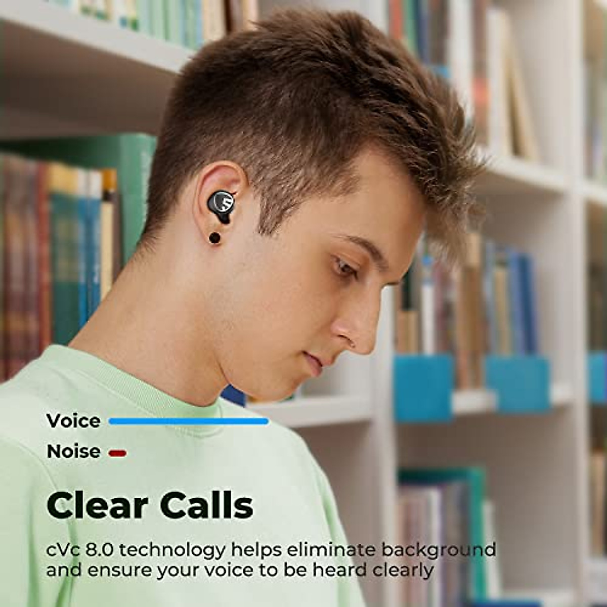 SoundPEATS Mini Pro Hybrid Active Noise Cancelling Wireless Earbuds, Bluetooth 5.2 Headphones with ANC, QCC3040, aptX Adaptive, Transparency Mode, CVC 8.0, Game Mode, TrueWireless Mirroring, 21 Hours