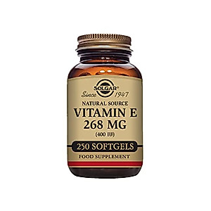 Solgar Vitamin E 268 mg (400 IU), 250 Mixed Softgels - Natural Antioxidant, Skin & Immune System Support - Naturally-Sourced Vitamin E - Gluten Free, Dairy Free - 250 Servings