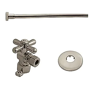 Kingston Brass KTK108P Trimscape Toilet Supply Kit, 20-Inch, Brushed Nickel