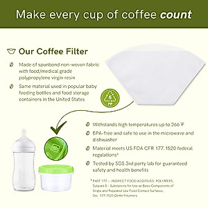 FriCARE Coffee Filters #4 for 8-12 Cup Ninja Coffee Maker CE251 CM401 - Unbleached Disposable Coffee Filter - No-break Confidence - Premium Cone Coffee Filter Replacement - White, 100 Ct