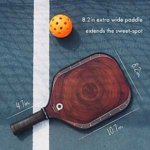 A. Anbrose Pickleball Paddle | Extra Wide Paddle Shape | USAPA Approved | Carbon Fiber Face | Polypropylene Honeycomb Core | Lightweight | Fabric Paddle Cover.… (Fiberglass, 13mm)