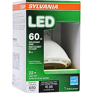 LEDVANCE Sylvania 79219 Dimmable 8W LED PAR30 Narrow Flood Bulb, White