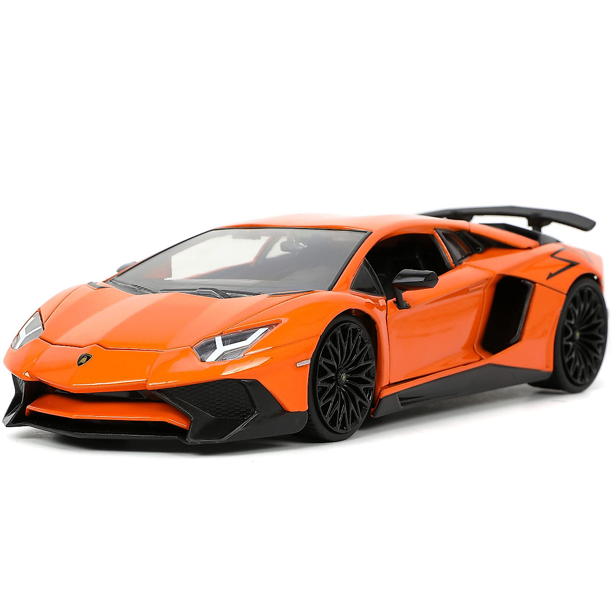 Lamborghini Aventador SV Orange Metallic Hyper-Spec Series 1/24 Diecast Model Car by Jada"""