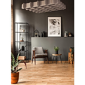 Lumeah Acoustic Cloud | Sound Proofing, Decorative Sound Dampening Hanging Installation | Stunning Adjustable Height Design Acoustic Panel Ceiling Fixture | 55” W x 55” L x 9” H | Taupe