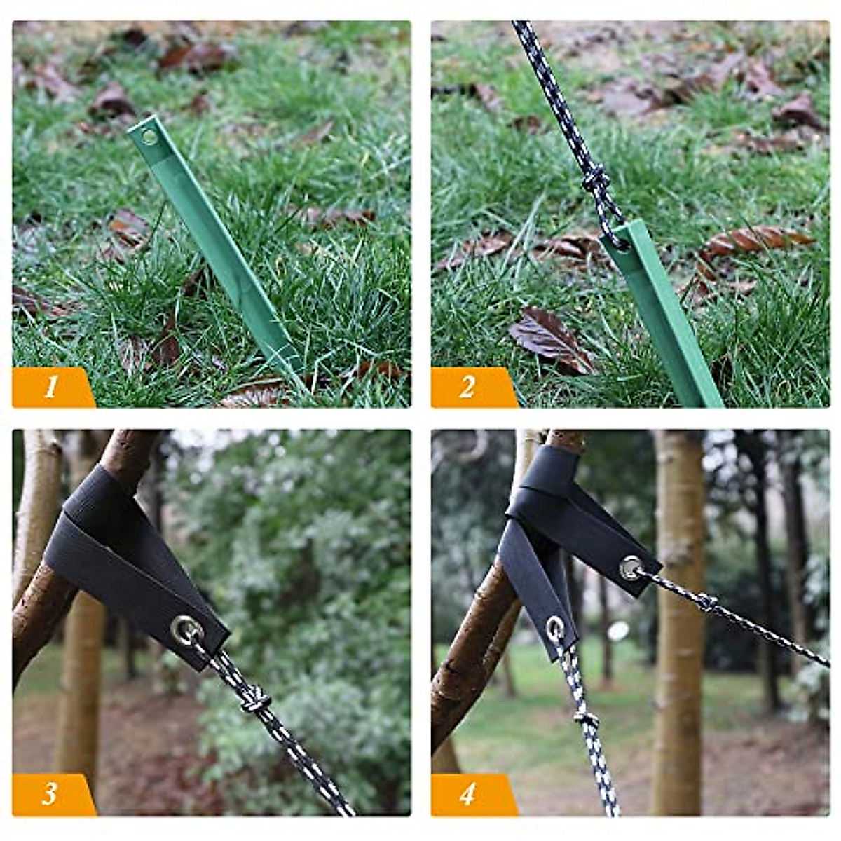 Liliantus Tree Stakes Kit, Anchor Tree Support Strap with Stakes for ...
