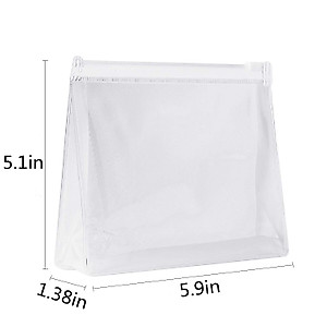 sansheng 20 Pack Mini Clear Organizer Pouches，Mini Clear Makeup Bag，Small PVC Transparent Cosmetic Organizer Bag