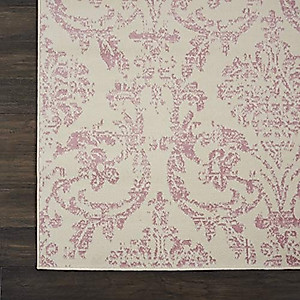 Nourison Jubilant JUB09, 7'10" x 9'10", Ivory Pink