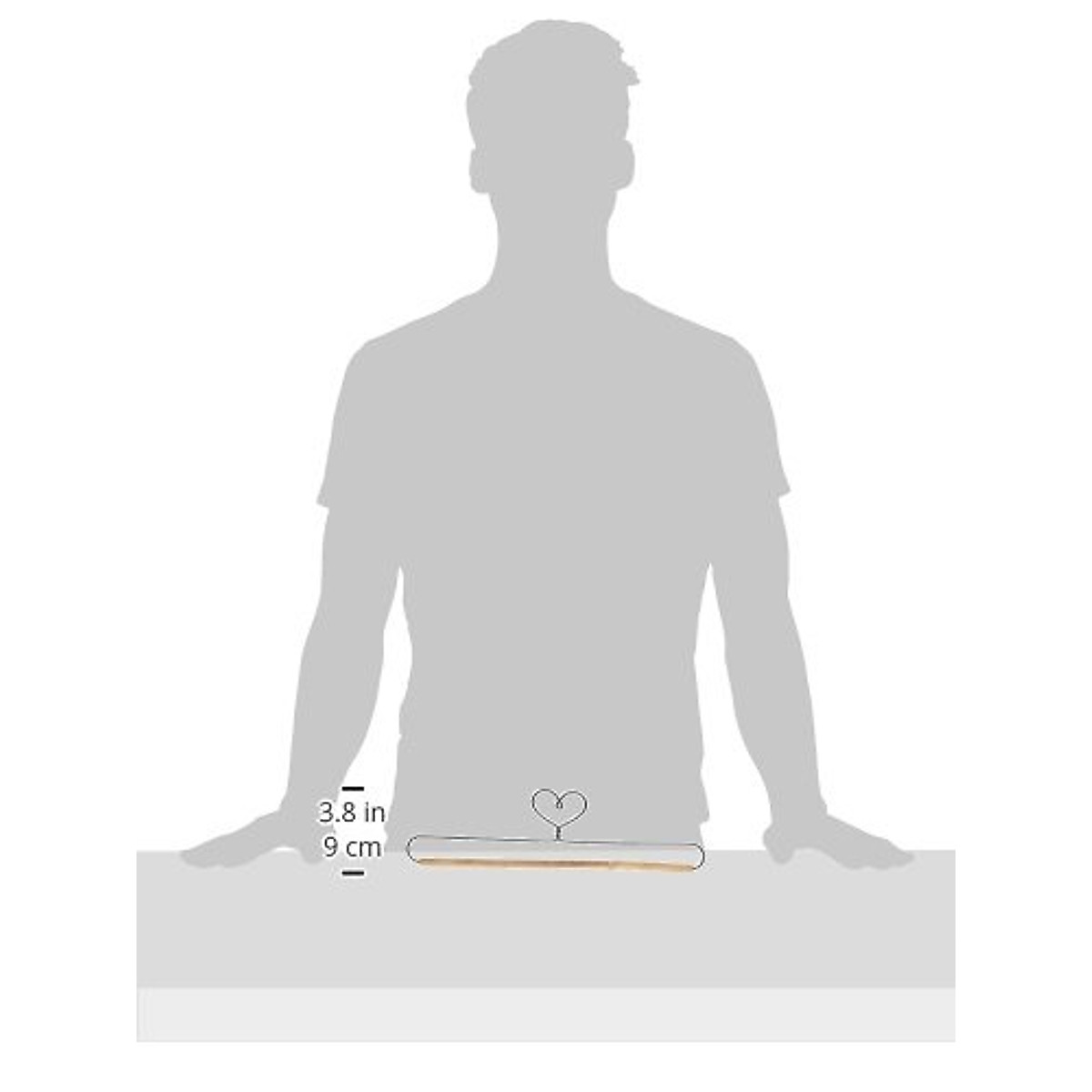 Ackfeld 66770 Heart with Stained Dowel Holder, 12", Single Heart, 12"