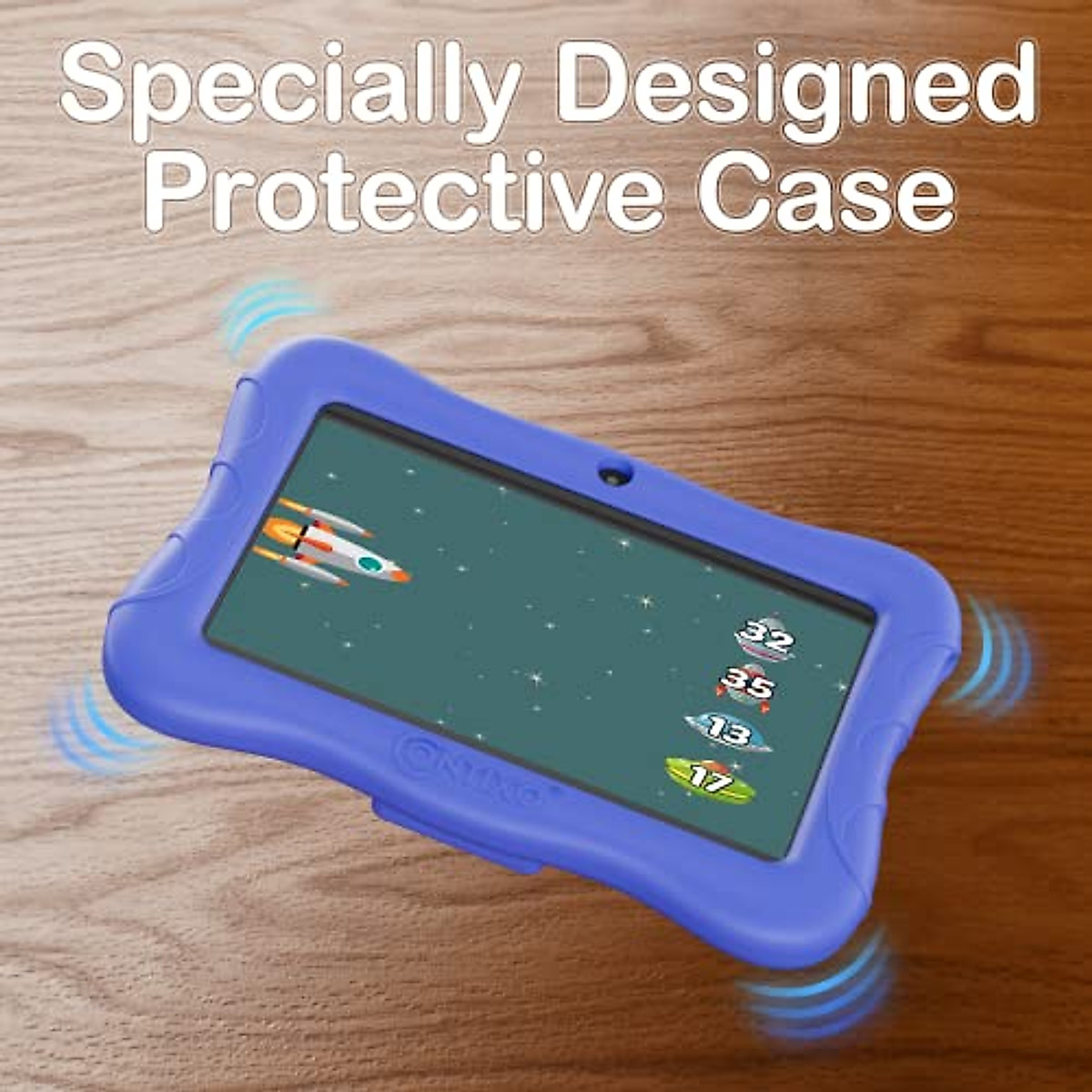 Contixo Kids Tablet V9, 7-inch HD, Ages 3-7, Toddler Tablet with Camera, Parental Control - Android 10, 32GB, WiFi, Learning Tablet for Kids, DkBlue