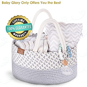 Baby Glory Unisex Diaper Caddy, Diaper Caddy Organizer, Baby Diaper Caddy for Baby Boy with Free Diaper Wet Dry Bag, Greeting Card and Ribbon